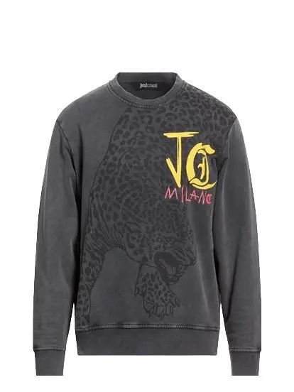Just Cavalli Sweatshirt In French Terry With Logo - Grey