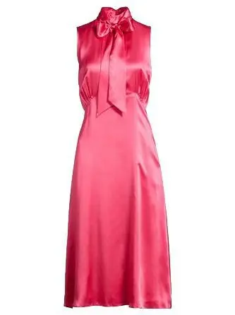 REALLY WILD Silk Midi Dress - Pink