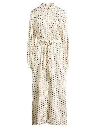 Marella Polka-dot Twill Maxi Shirt Dress - White