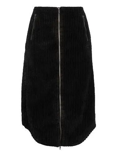 DIESEL® Midi Corduroy Asymmetric Skirt - Black