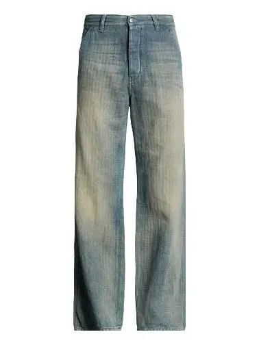 DIESEL® Cotton-linen Straight-leg Jeans - Blue