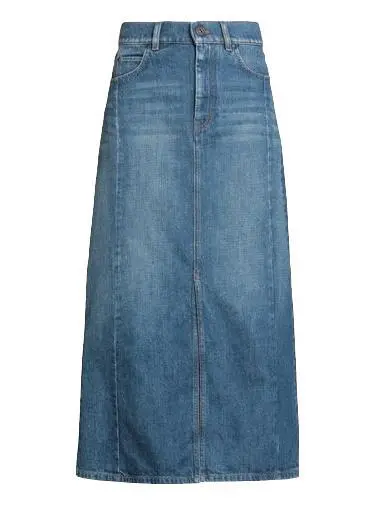 Max Mara Flared Denim Skirt - Blue