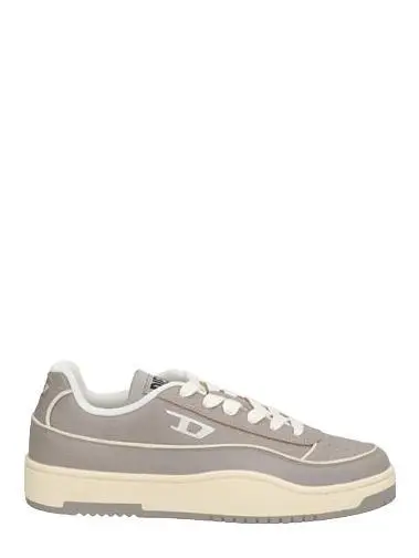 DIESEL® Pebbled Leather Low-top Sneakers - Grey