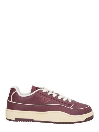 DIESEL® Pebbled Leather Low-top Sneakers - Red