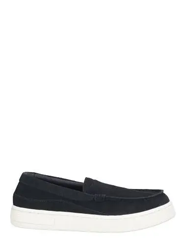 Armani Exchange Loafers In Leather - Blue