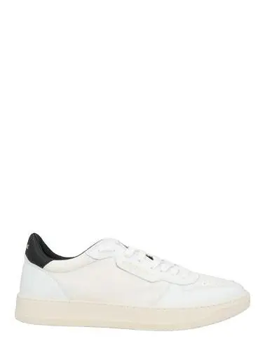 REPLAY Pebbled-leather Low-top Sneakers - White