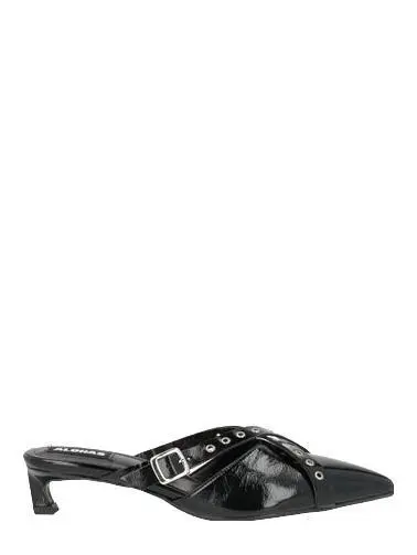 ALOHAS Leather Mules - Black