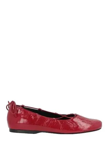 ALOHAS Leather Ballet Flats - Red