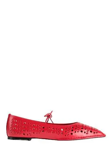 ALOHAS Leather Ballet Flats - Red