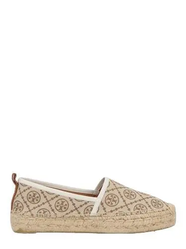 Tory Burch Logo Print Espadrilles - Beige