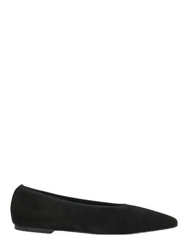 TOTEME Leather Ballet Flats - Black