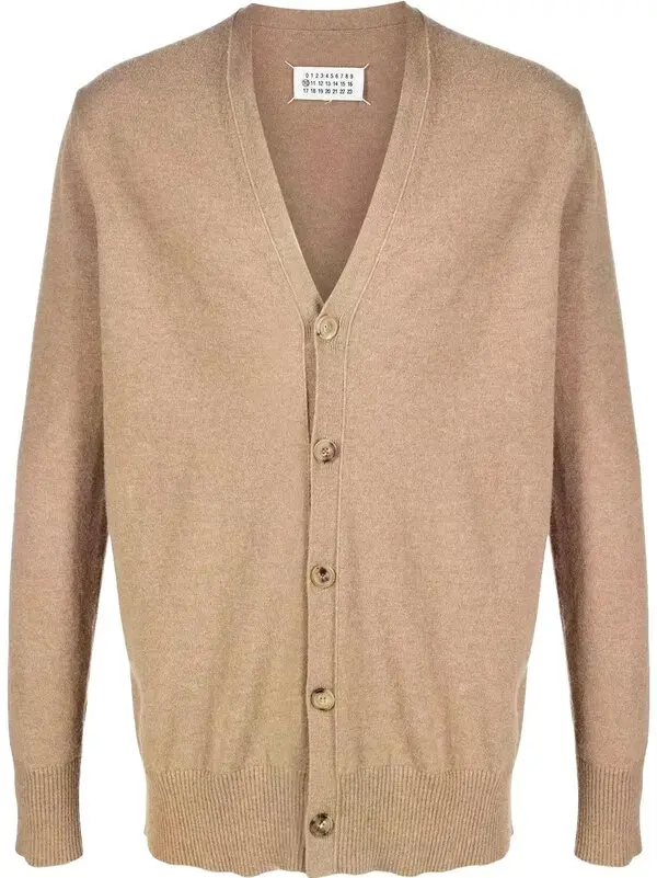 MAISON MARGIELA Oversized Knit Cardigan - Brown