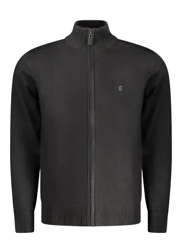 COVERI MOVING Zip-up Fine-knit Cardigan - Grey
