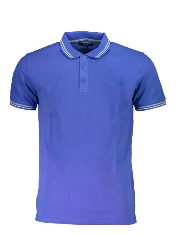 Roberto Cavalli Contrast-trimmed Piqué Polo Shirt - Blue