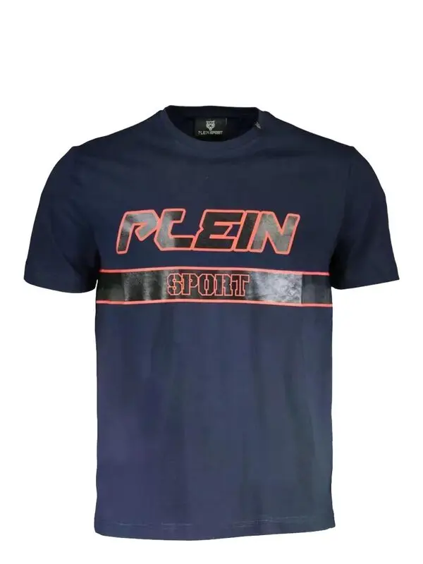 PLEIN SPORT Logo-print Cotton T-shirt - Blue