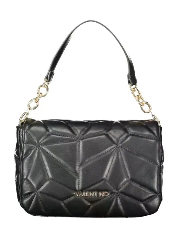 MARIO VALENTINO Quilted Chain-link Shoulder Bag - Black