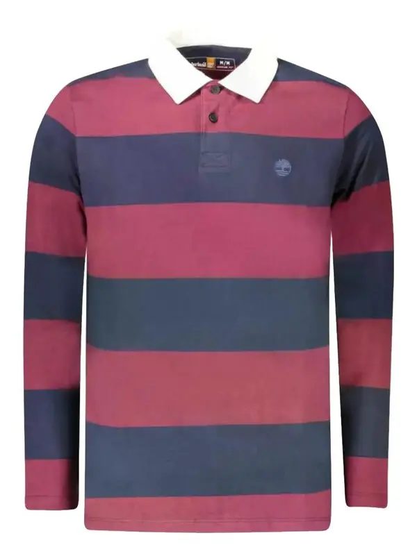 Timberland Striped Long-sleeved Polo Shirt - Red