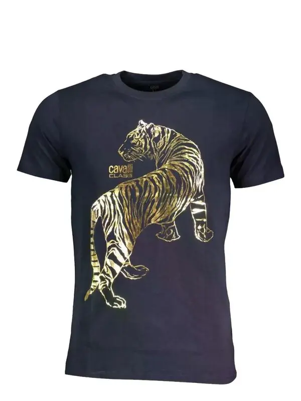 Roberto Cavalli Tiger-print T-shirt - Blue