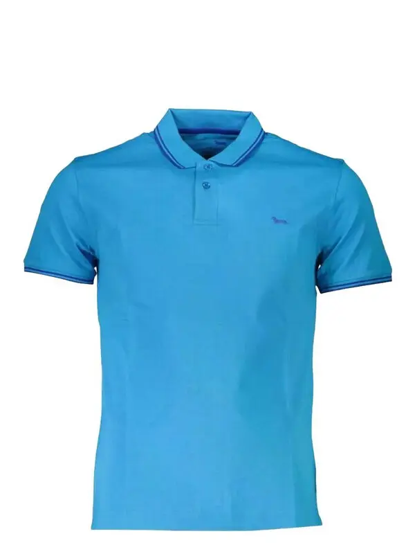 HARMONT & BLAINE Piping-detail Piqué Polo Shirt - Blue