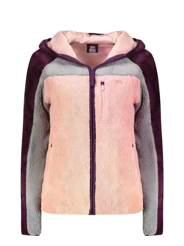 NORWAY 1963 Colour-block Zip-up Hoodie - Pink