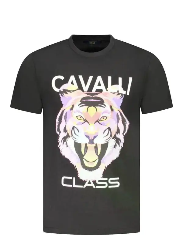 Roberto Cavalli Tiger-print T-shirt - Black