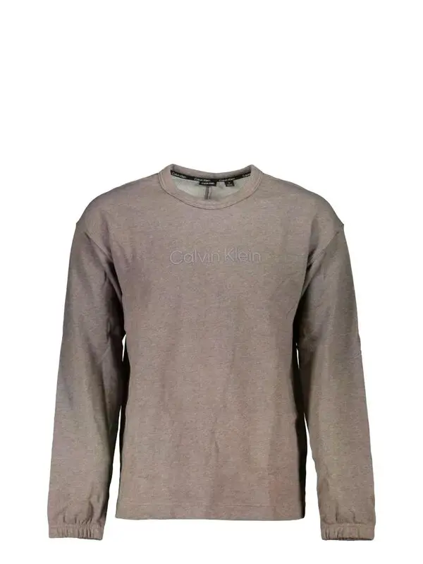 Calvin Klein Logo-embroidered Relaxed Fit Sweatshirt - Brown