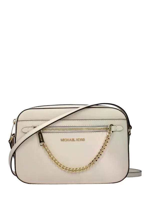 Michael Kors Jet Set Saffiano Leather Crossbody Bag - Neutrals