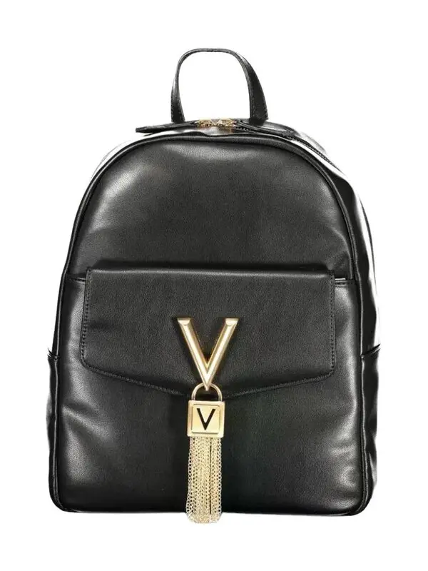 MARIO VALENTINO Logo Tassel-detail Backpack - Black