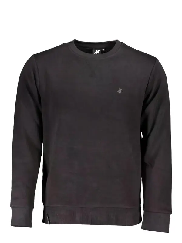 U.S. Grand Embroidered Logo Crew-neck Sweater - Grey