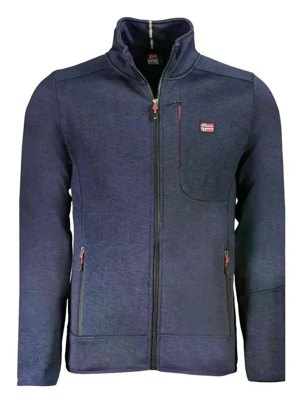 NORWAY 1963 Zip-up Marl Sweater - Blue