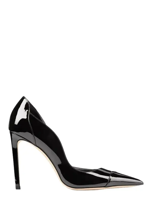 JIMMY CHOO Brigitte Patent Leather Pointed-toe Stiletto Pumps - Black
