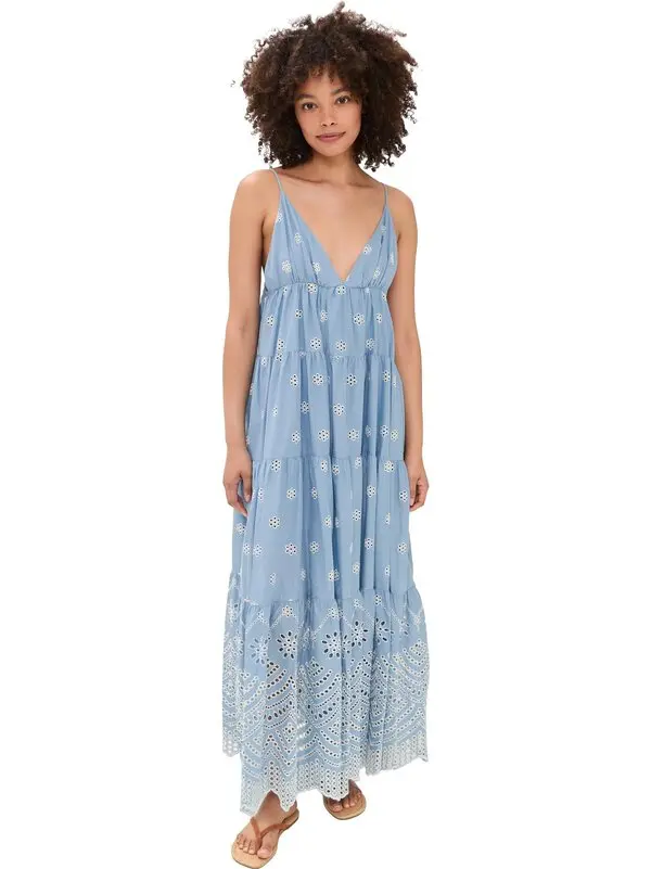 Misa Louka Dress - Periwinkle Scallop