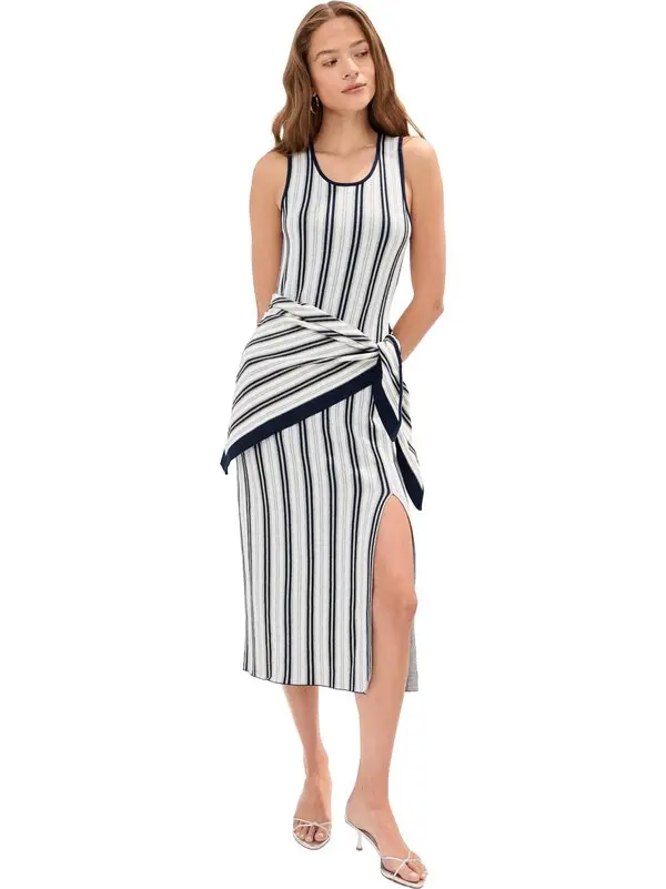 LE BOP Sasha Dress - Ivory Stripe Multi