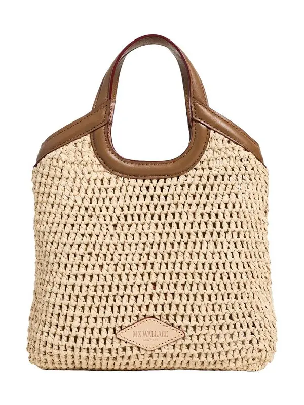 Mz Wallace Mini Crochet Tote Bag - Camel Crochet