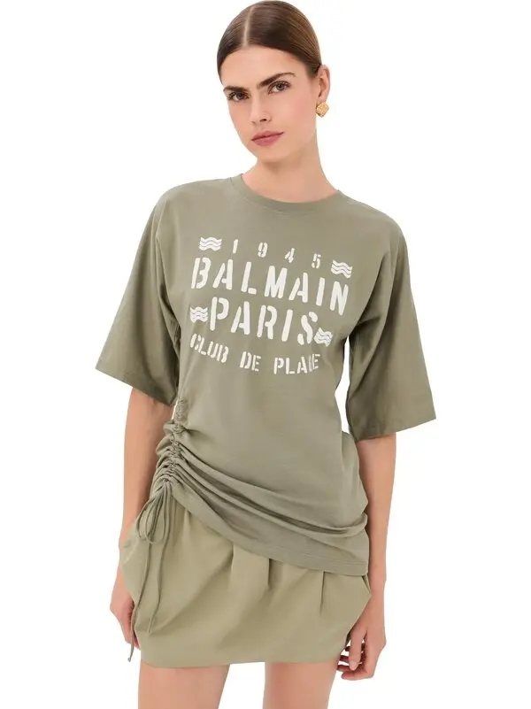 Balmain Club 45 Jersey Tee - Sauge/beige Clair