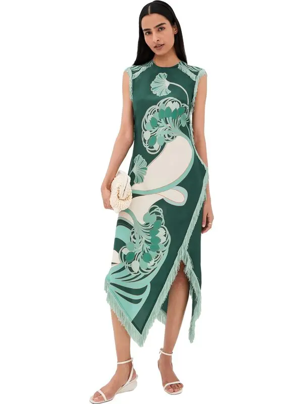 La DoubleJ Scarf Silk Dress - Blooming Tulip Placee