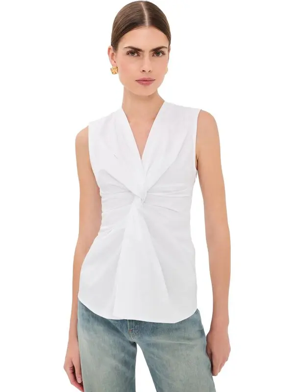 Balmain Cotton Twist Top - Blanc Optique