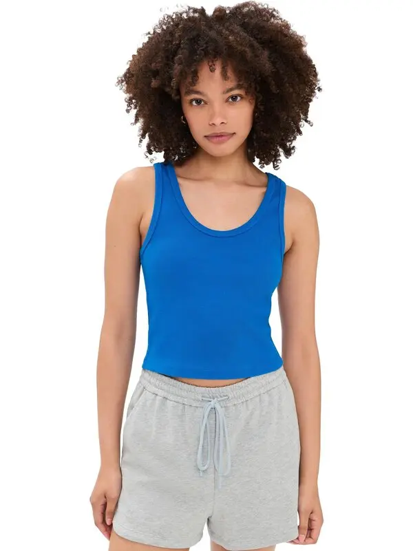 PERFECTWHITETEE Structured Rib Tank - Cobalt