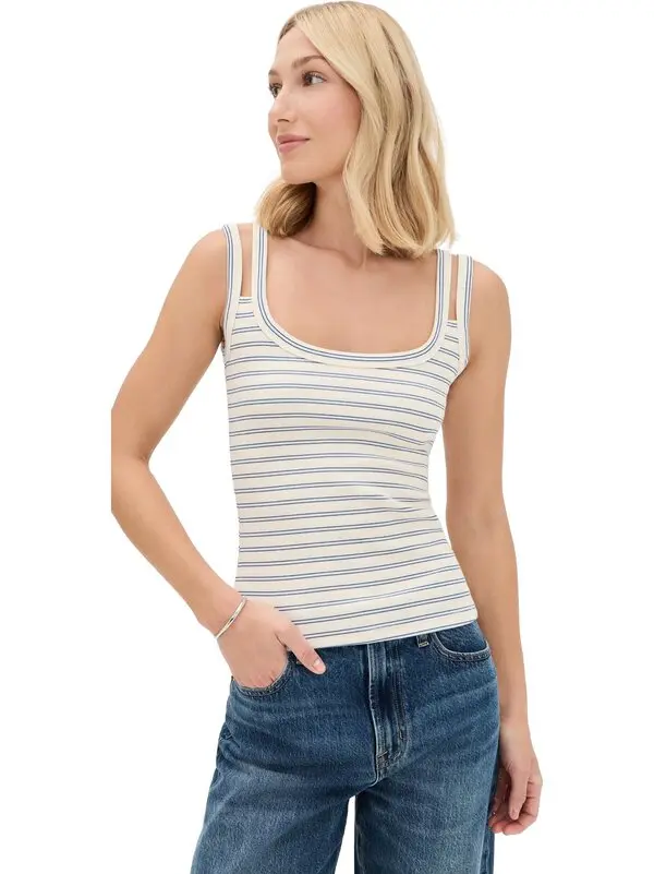 ASKK NY Double Tank - Double Stripe Blue