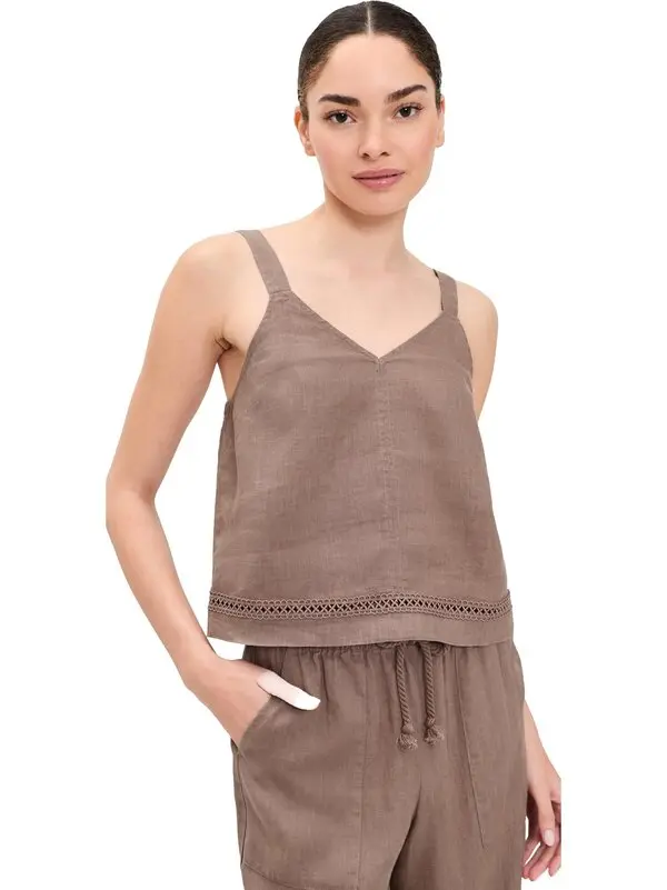 Splendid Stella Linen Tank - Wicker