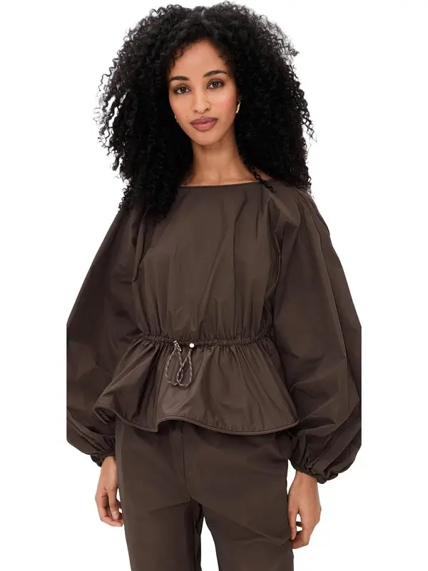 Zimmermann Alchemy Peplum Top - Chocolate