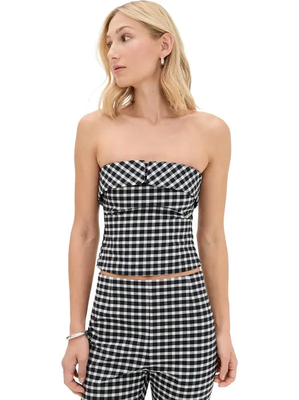 Posse Chiara Strapless Top - Black/white