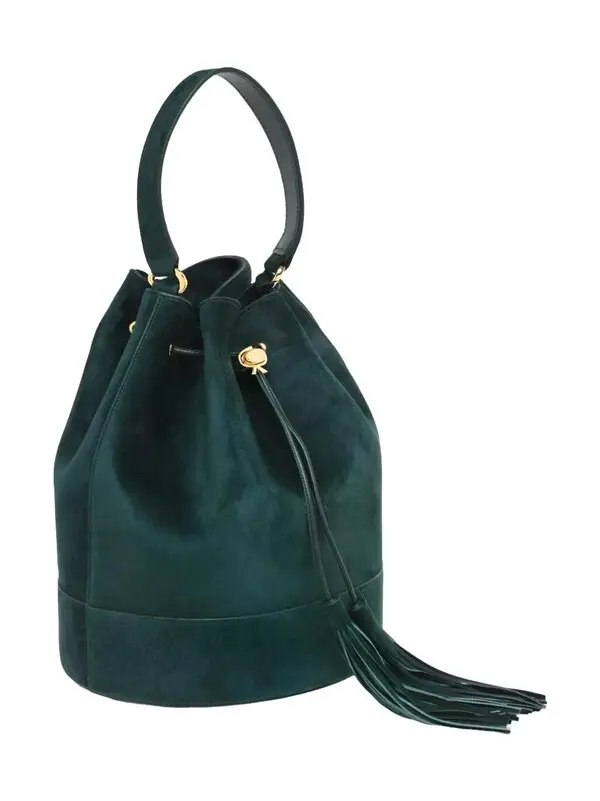 GIANVITO ROSSI Sienna 22 Tassel-detail Bucket Bag - Green