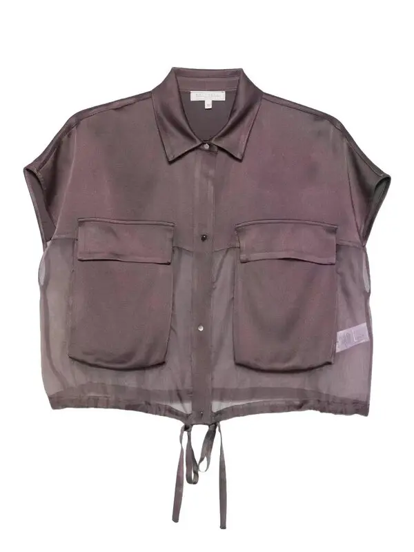 Antonelli Firenze Sheer-paneled Gilet - Purple