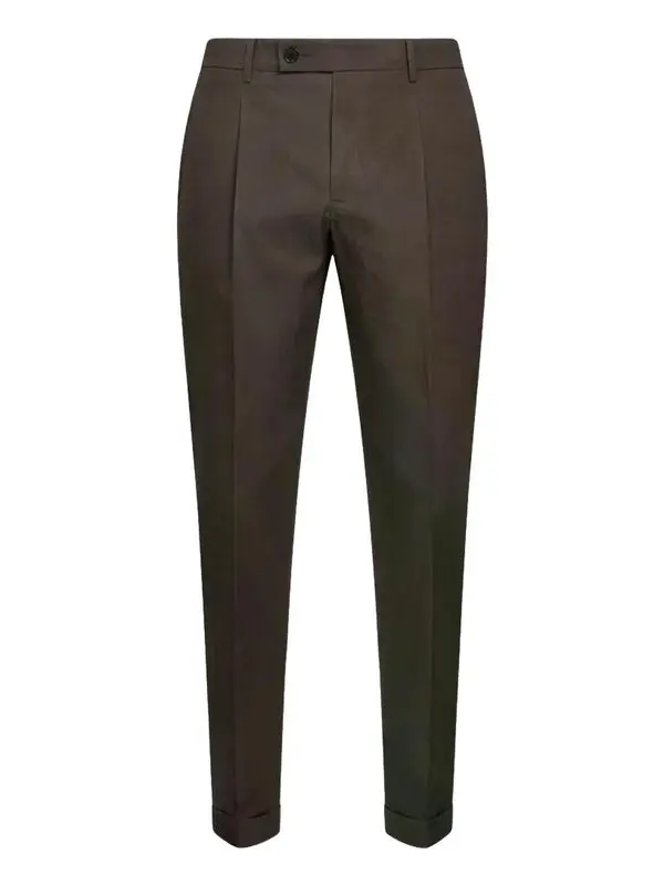 D4.0 Elasticated Pleated Trousers - Brown