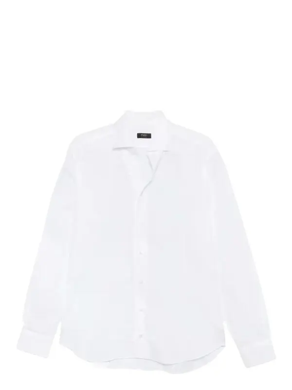 BARBA NAPOLI Spread-collar Button-up Shirt - White