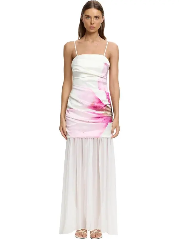 Significant Other Strapless Satin Gown With Detachable Skirt - Petal Garden