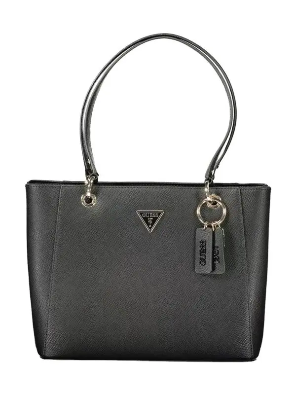 Guess Logo-plaque Tote - Black