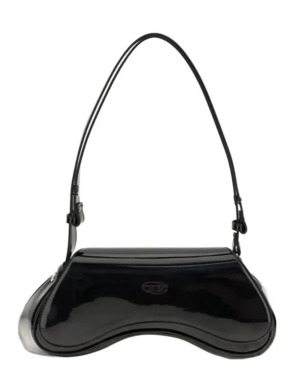 DIESEL® Patent-finish Shoulder Bag - Black
