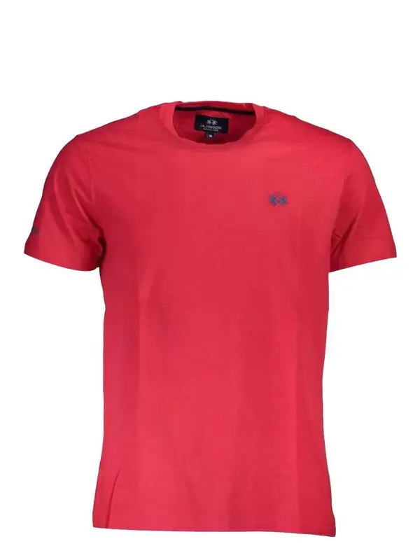 LA MARTINA Logo-embroidered Cotton T-shirt - Red